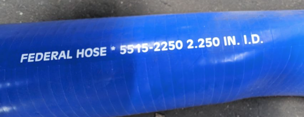 Federal Hose 2-1/4' ID x 2.57' OD x 3 ft. OAL Blue Coolant Hose 5515 ...
