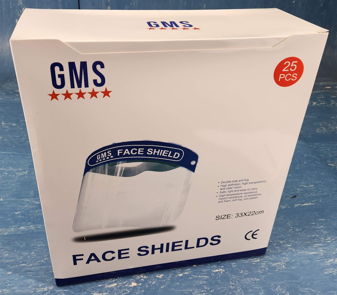 25 PCS GMS Full Face Shield Reusable Washable Disposable Face Mask Shi ...