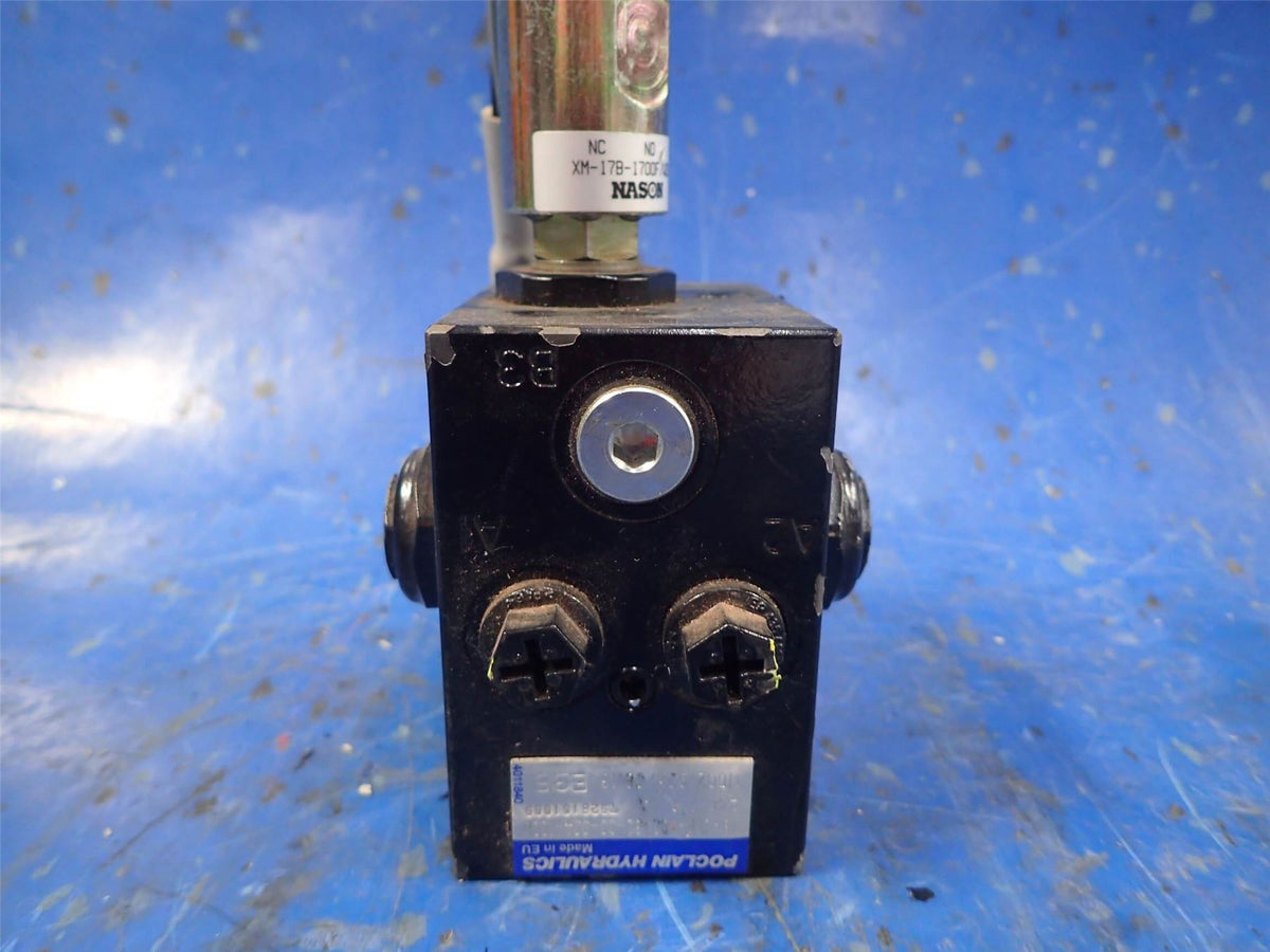 Valve Poclain Hydraulics VB-200-500-32-00-00A-1000 w/ Nason XM-17B ...