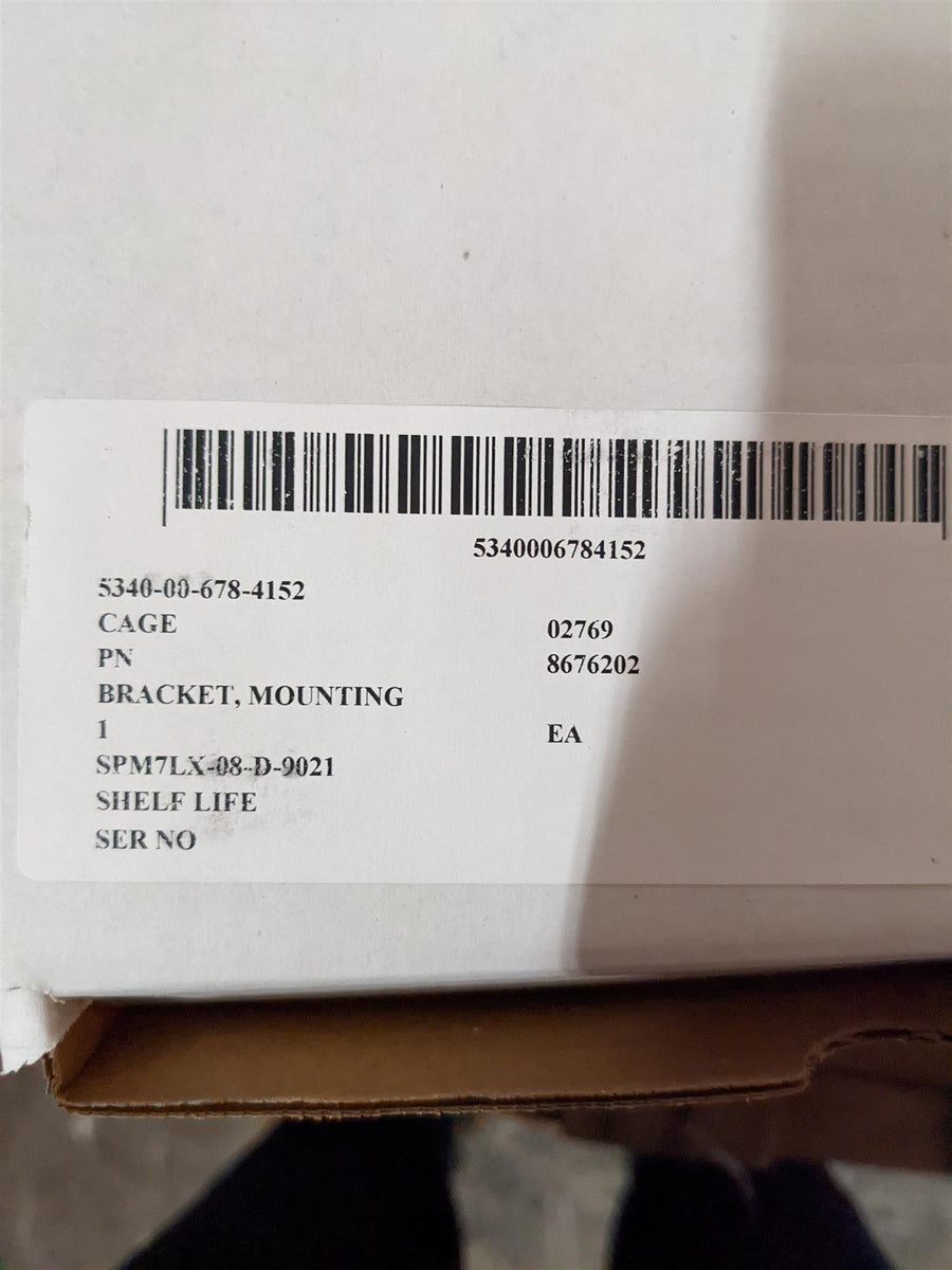 Military NSN Mounting Bracket Double Angle 5340-00-678-4152 NOS 8676202 ...
