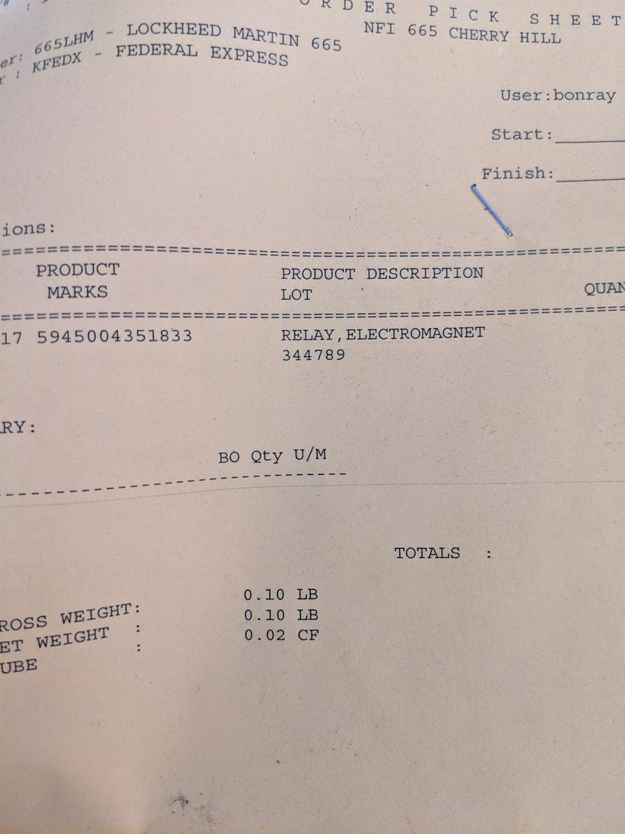 Electromagnetic Relay 5945004351833 M5757/23-003 B07D634BC20051 2T ...