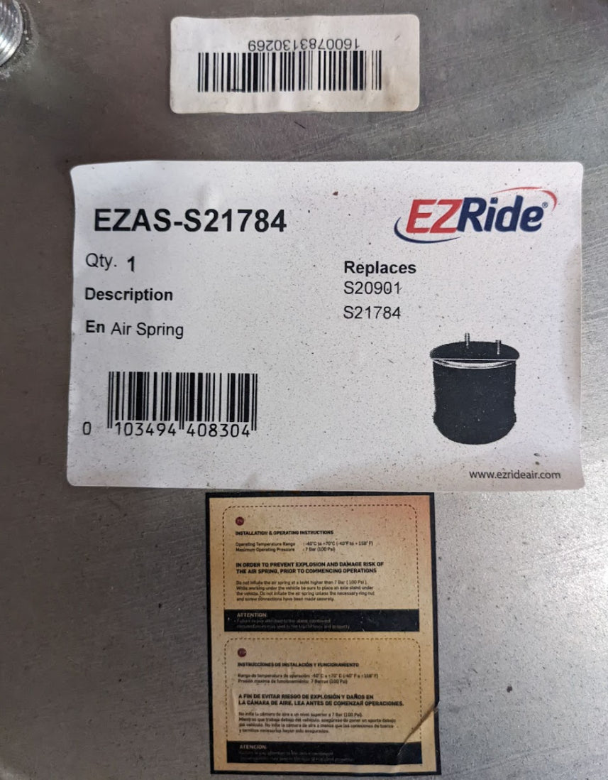 EZride Semi Truck Air Ride Spring Bag Heavy Duty Suspension fits ...