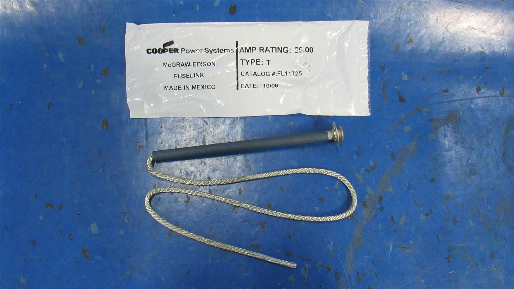 Cooper Power Systems FL11T25 Fuse Link T 25A Slow Speed 23' Fuselink ...